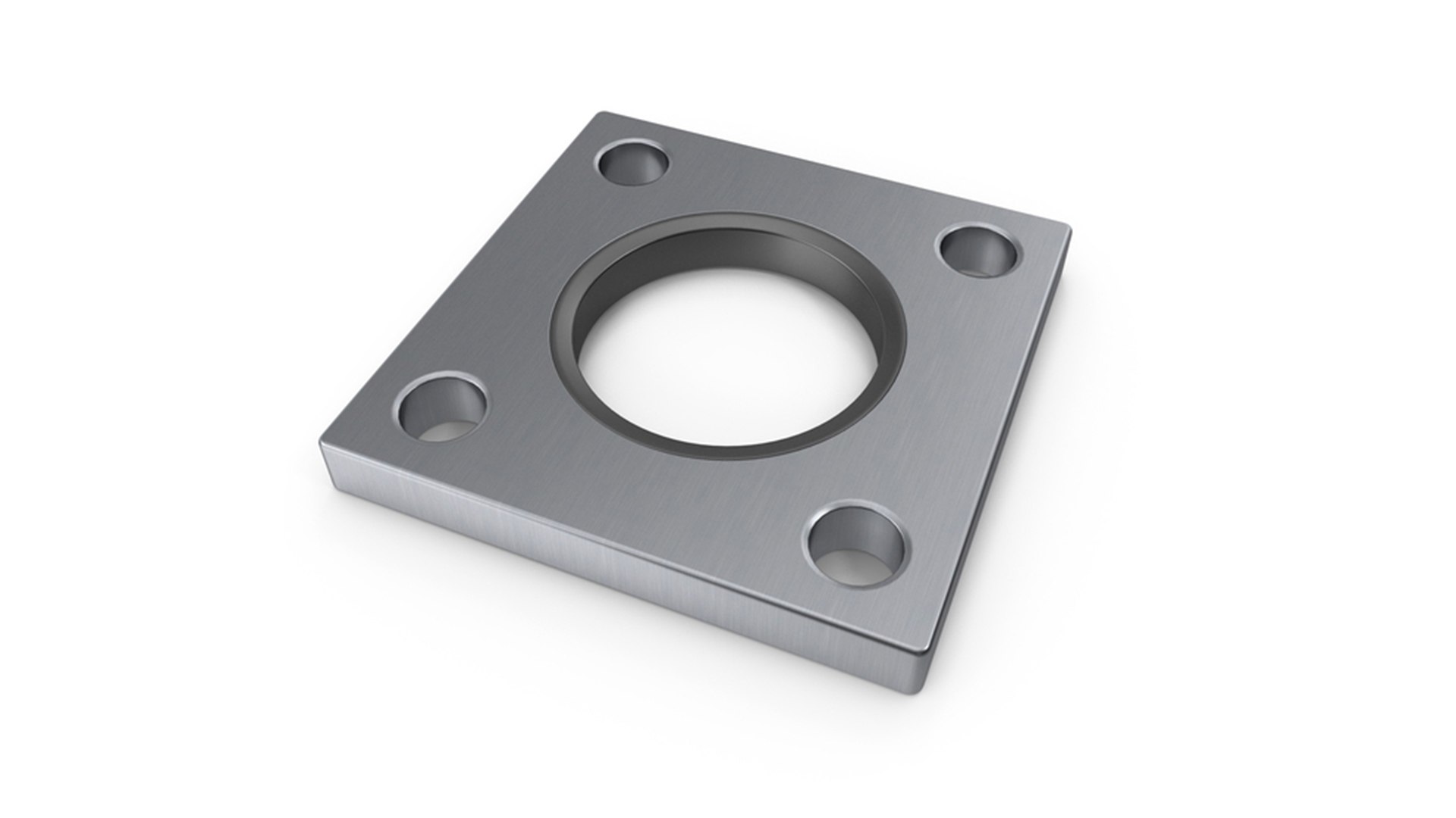 3D Model Square Flange Steel New PBR - TurboSquid 2299820