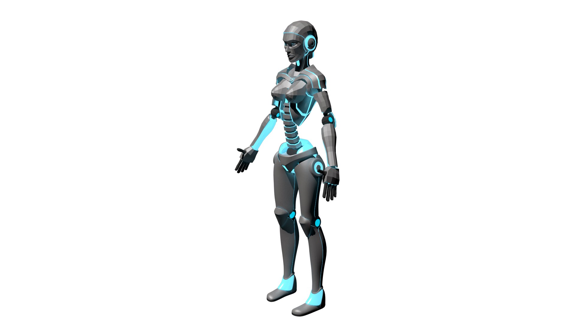 Female Robot 3d Model Turbosquid 2245340 
