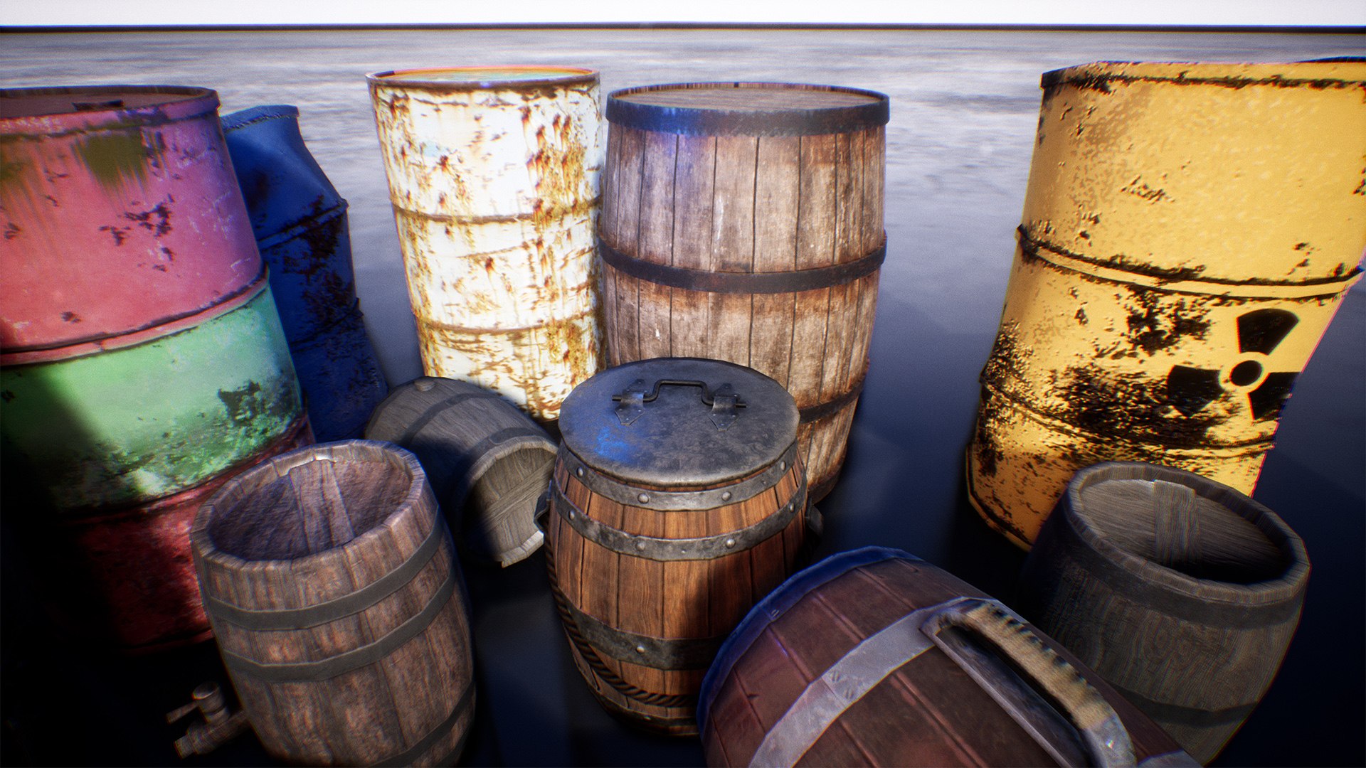 3D Model Barrels 13 Assets - TurboSquid 1984523