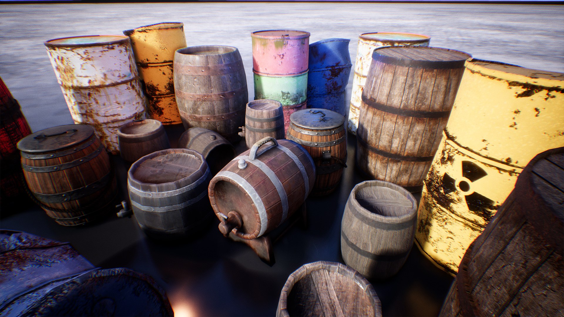 3D Model Barrels 13 Assets - TurboSquid 1984523