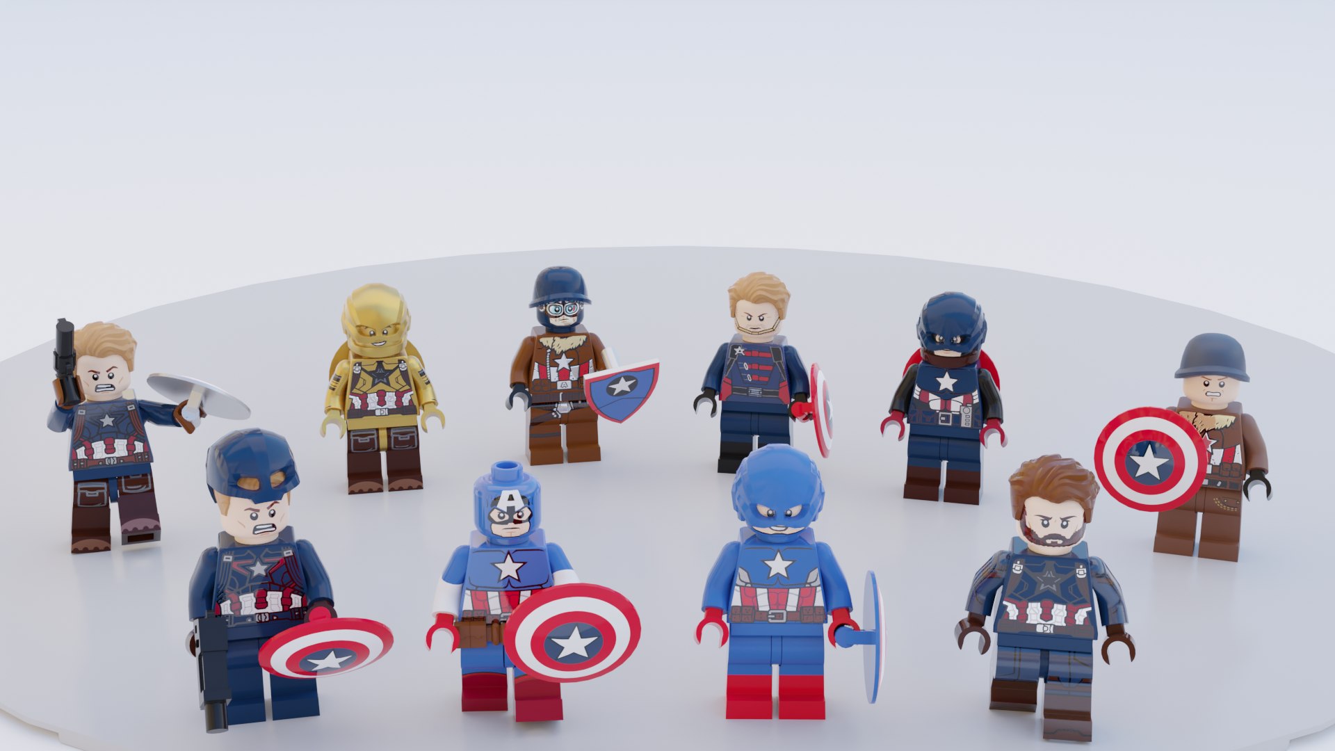 3D Lego Captain America Pack - TurboSquid 1987110