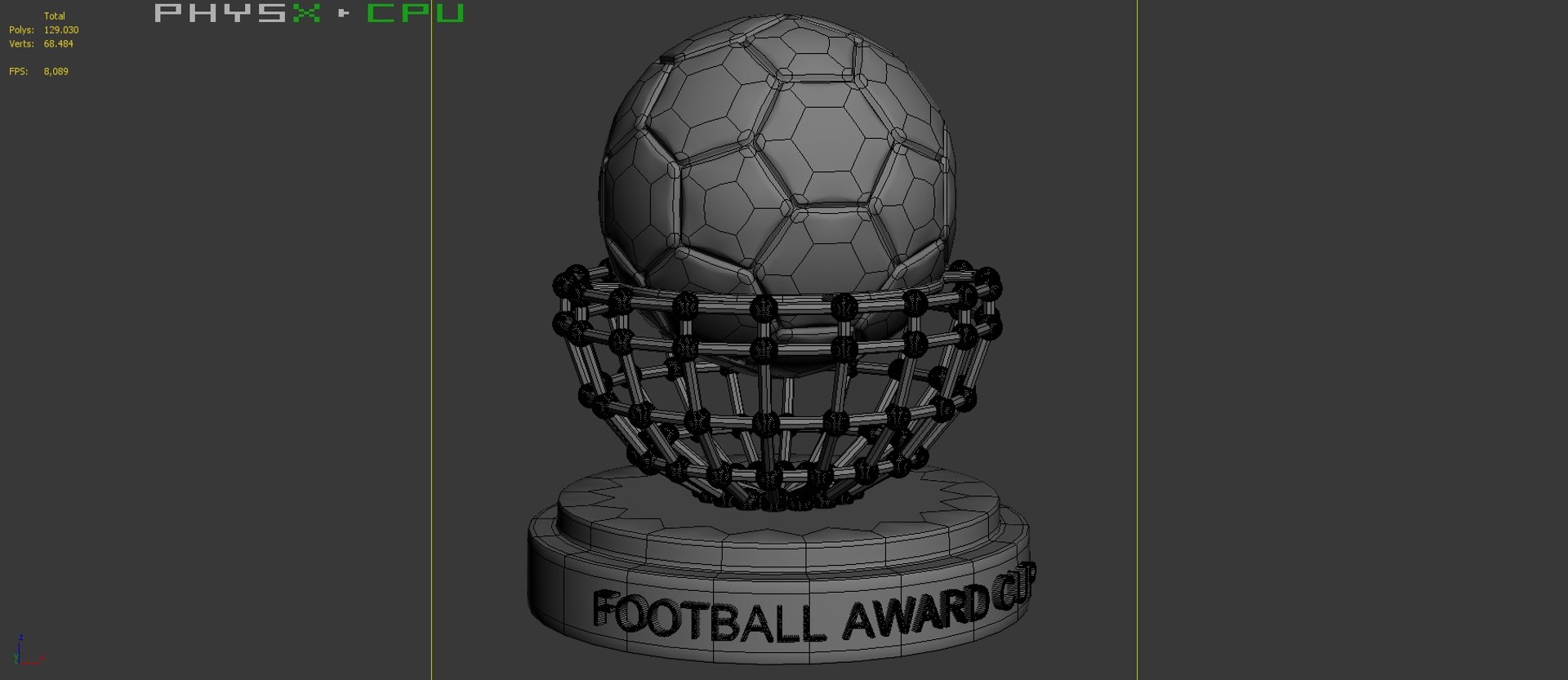 3d Model Football Award Cup