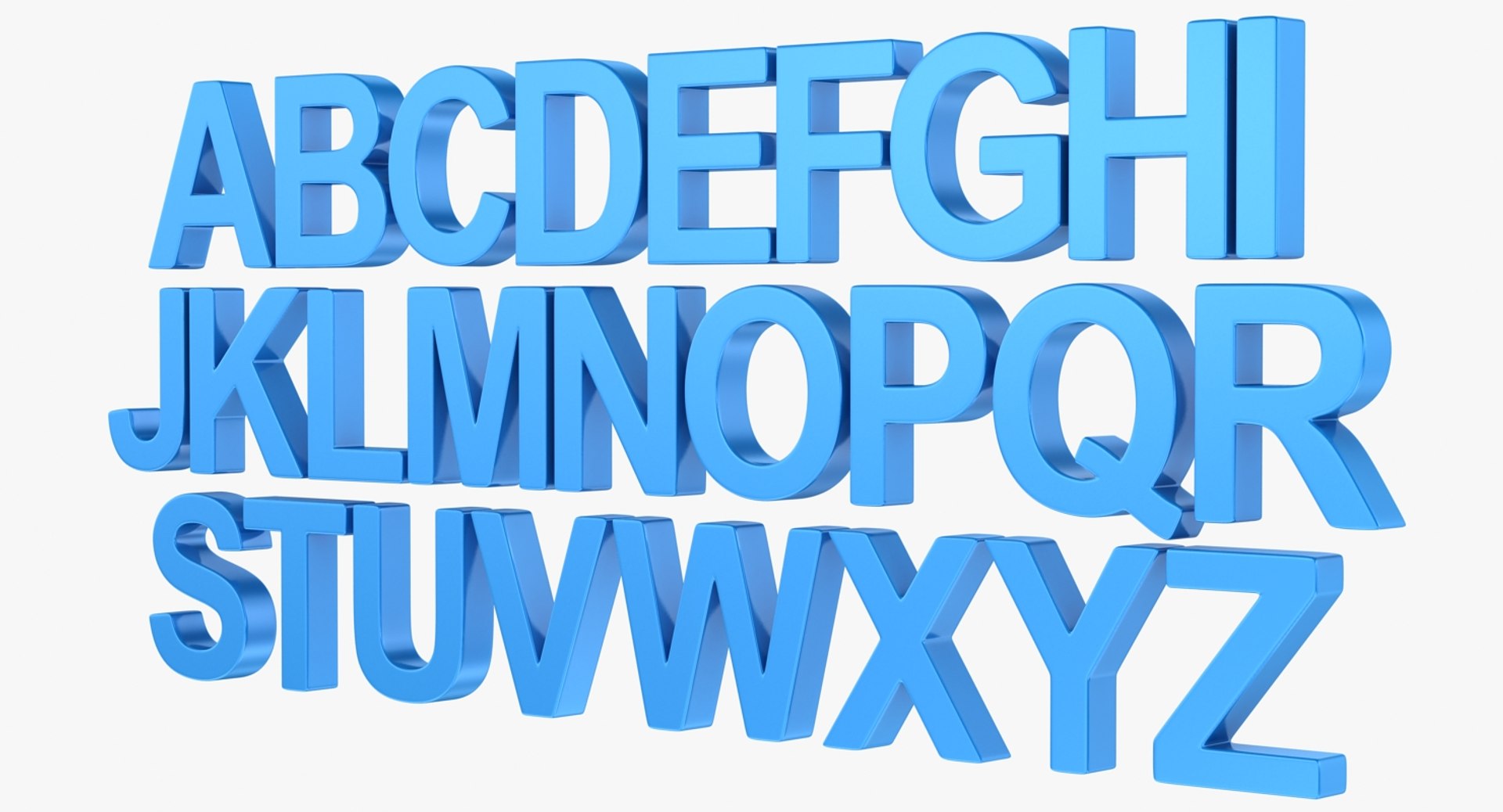 3d Alphabet Letter Subdivided