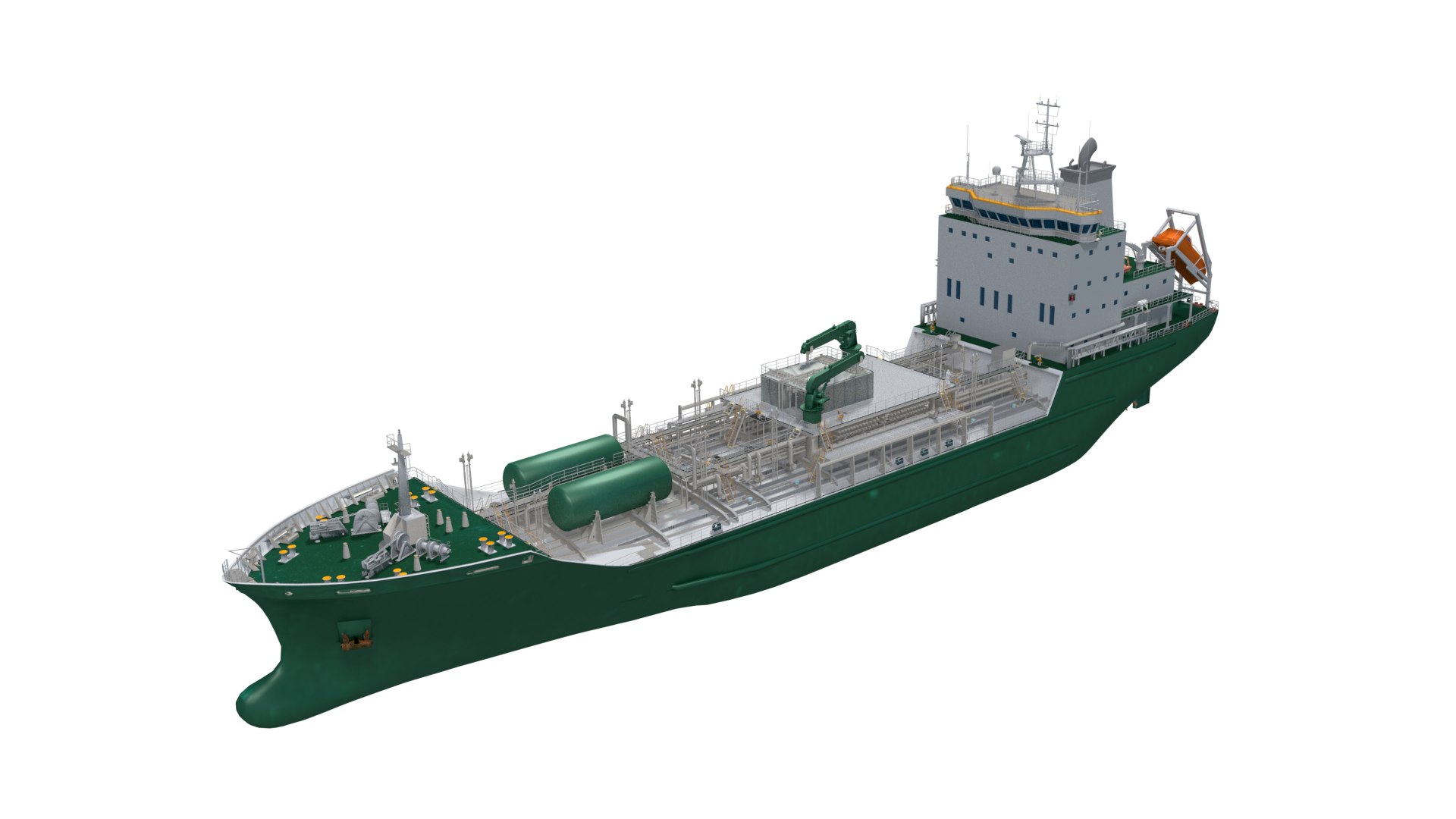 120m chemical tanker 3D model - TurboSquid 1248315