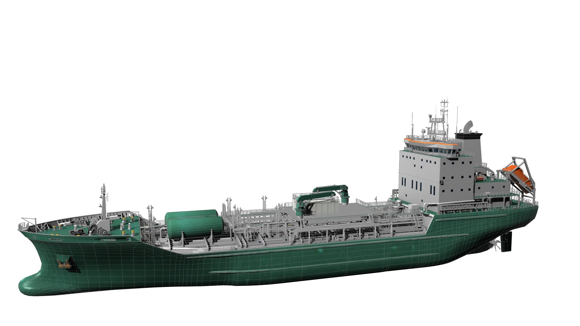 120m chemical tanker 3D model - TurboSquid 1248315