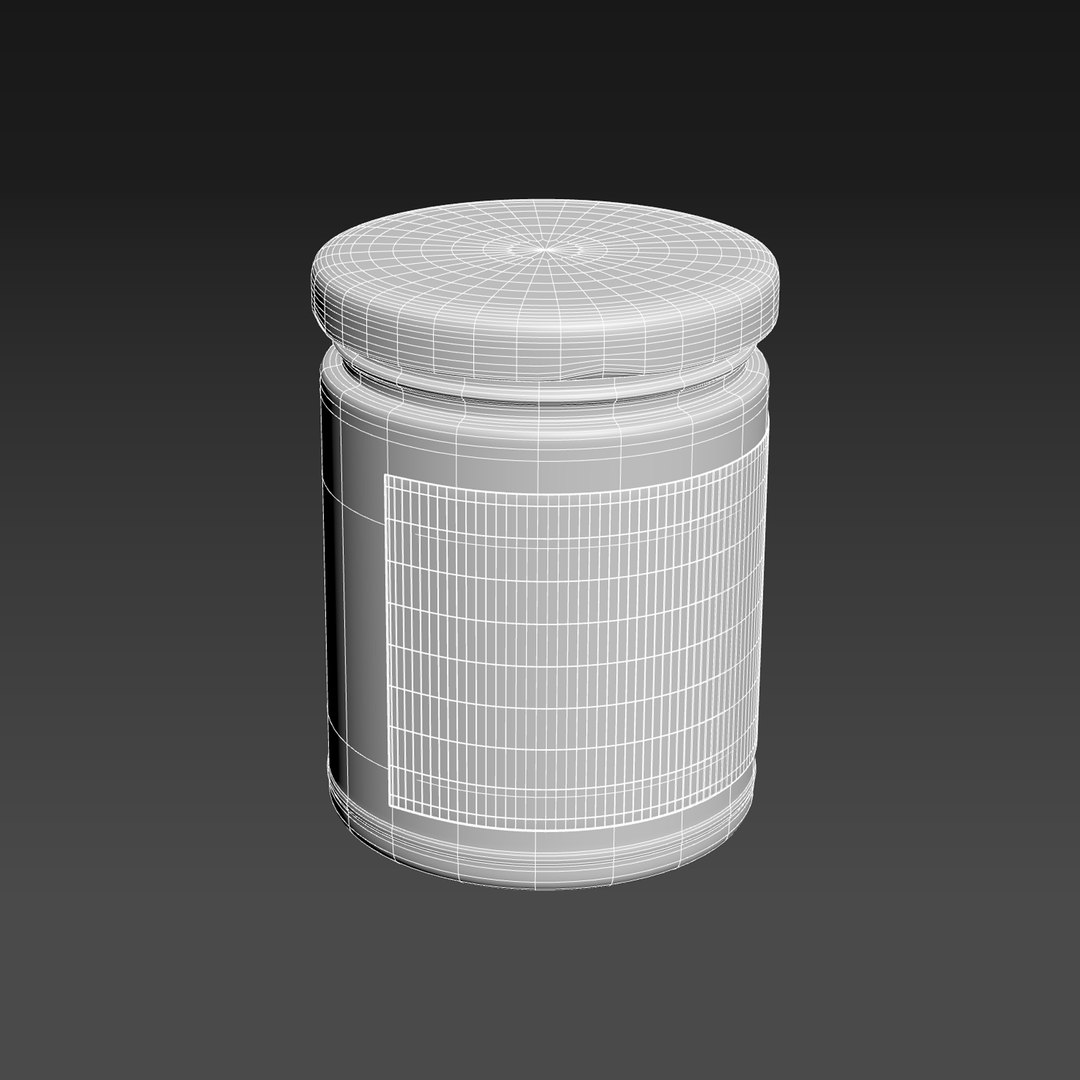 Glass Jar With UV Unvrapped Label 3D Model - TurboSquid 2268335