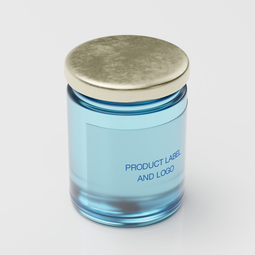 Glass Jar With UV Unvrapped Label 3D Model - TurboSquid 2268335