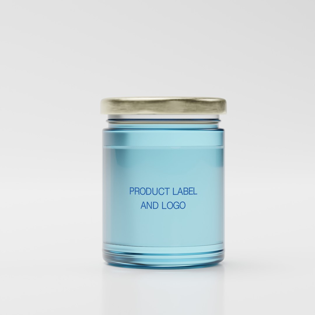 Glass Jar With UV Unvrapped Label 3D Model - TurboSquid 2268335