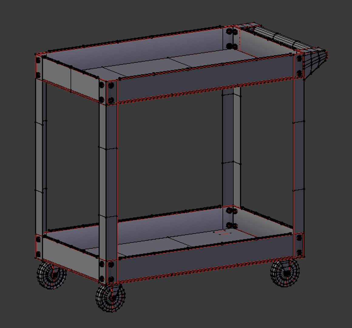 Steel cart 3D model - TurboSquid 1496638
