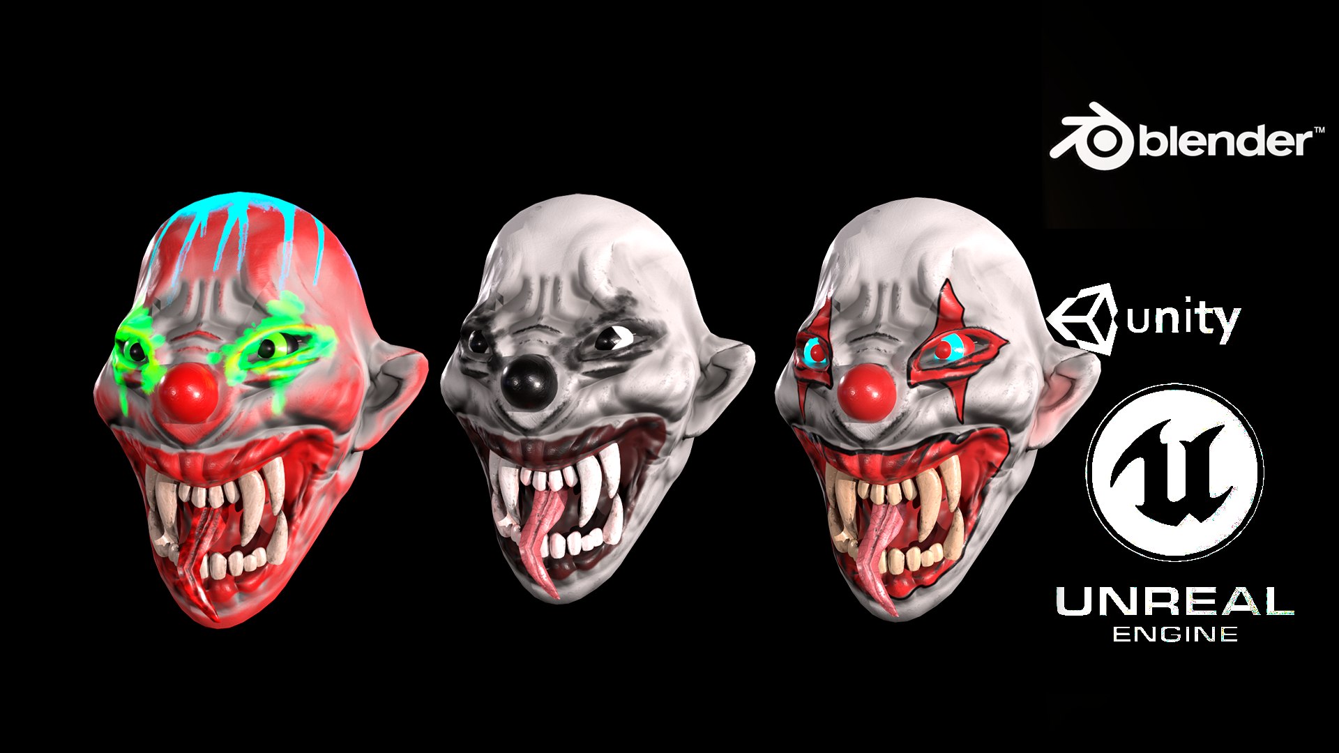 Evil Clown Mask 3D Model - TurboSquid 2388174