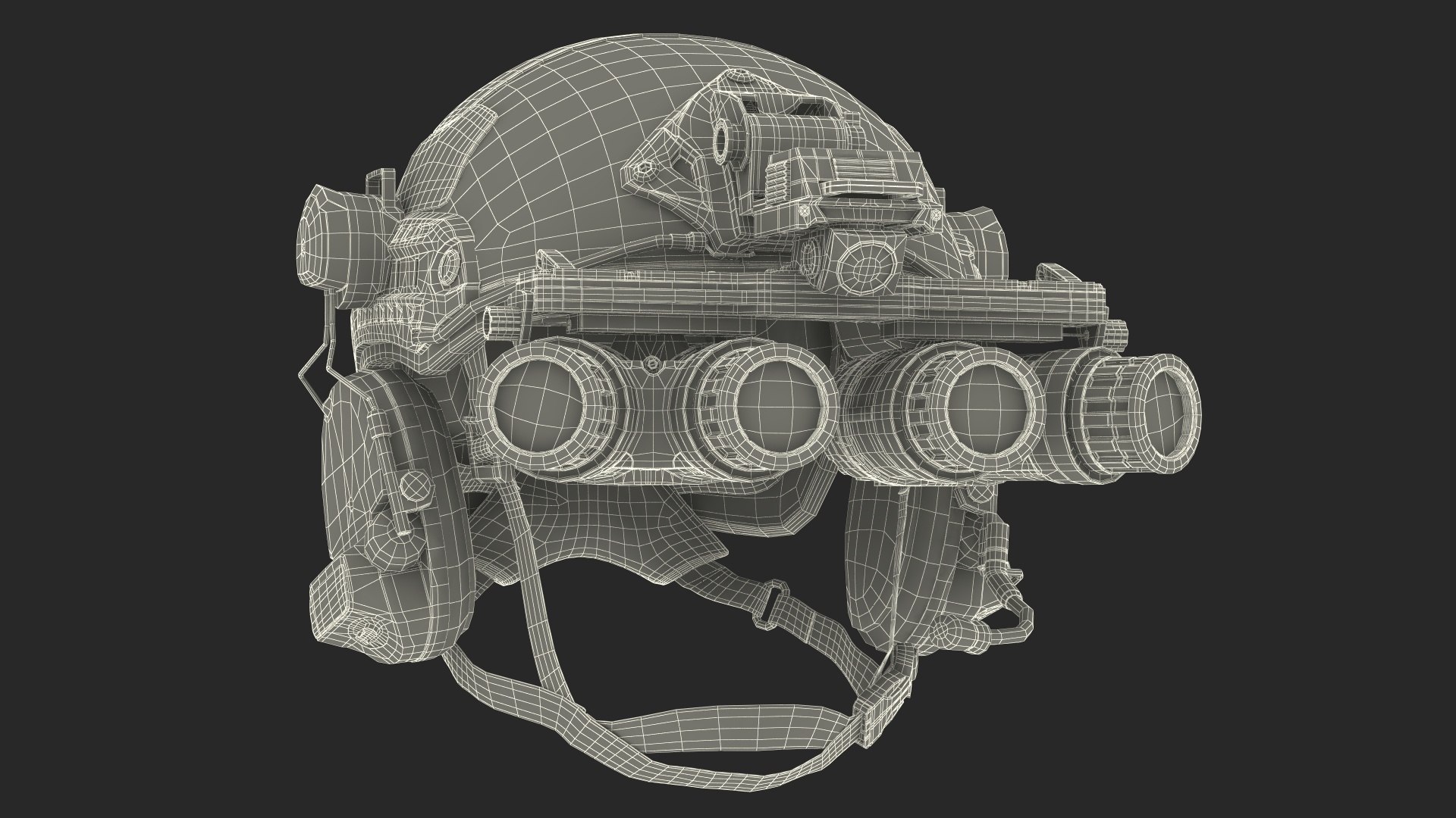 3D Soldier In Night Vision Goggles Green Camo Walking Model ...