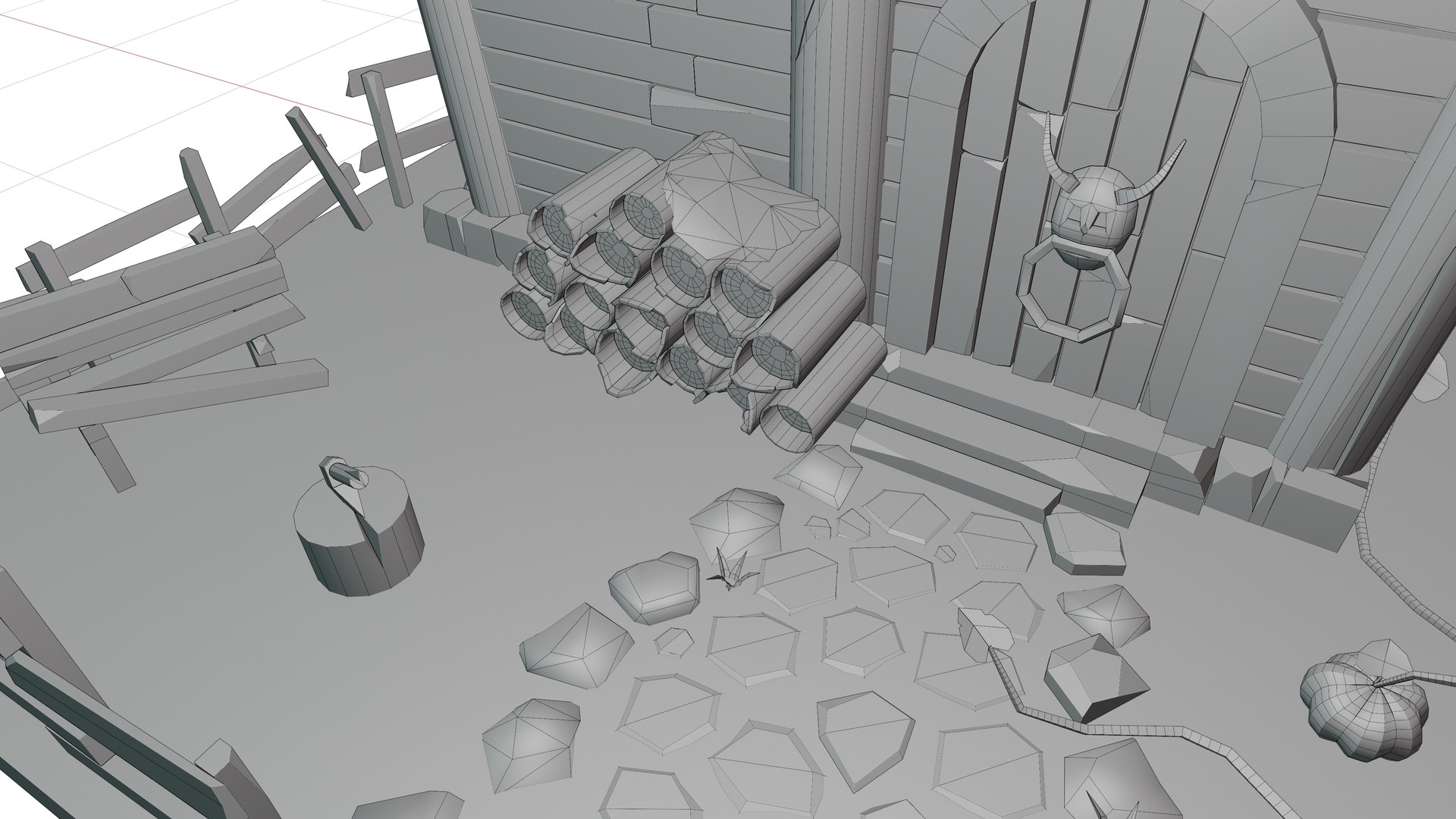 3D Scary Low Poly Halloween House - TurboSquid 1958997