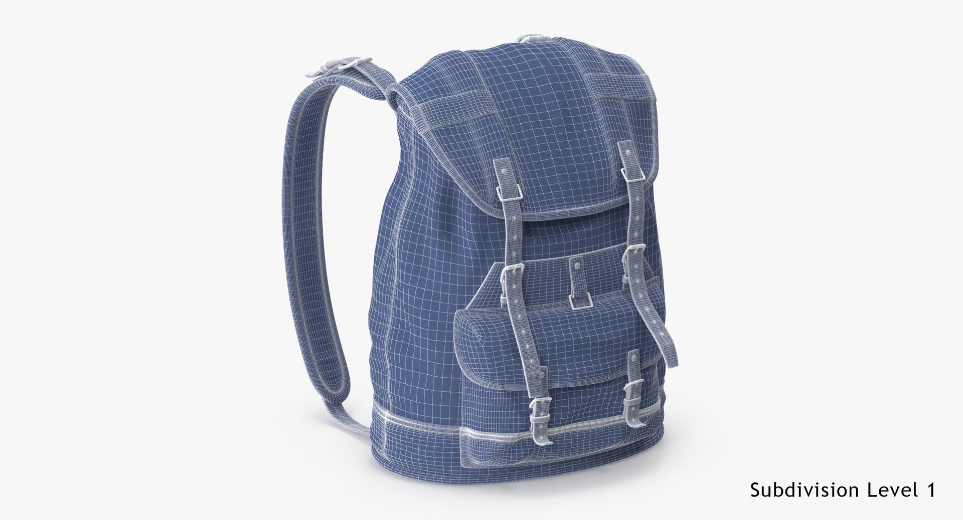 3d Model Standing Travel Backpack