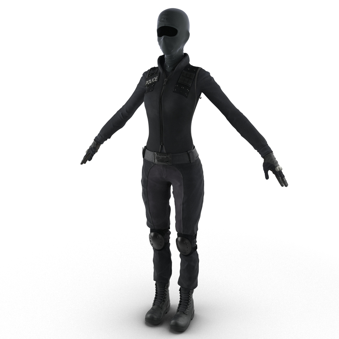 Swat Woman Uniform 4 3d Model