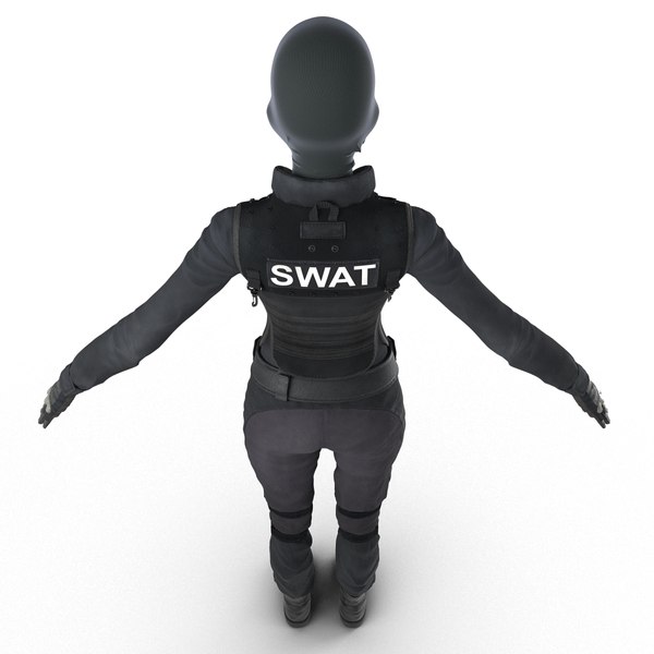 swat woman uniform 4 3d model