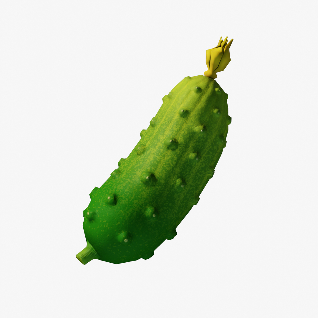 3D Cartoon Cucumber - TurboSquid 1728225