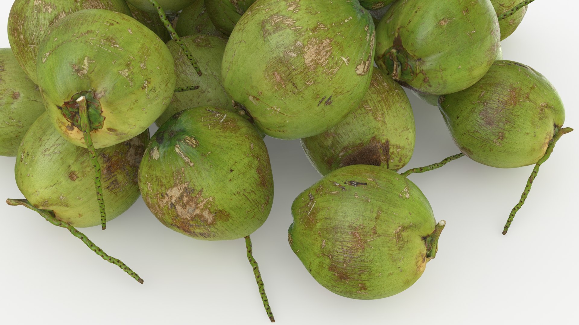 3D Pile Of Young Green Coconut - TurboSquid 2319517