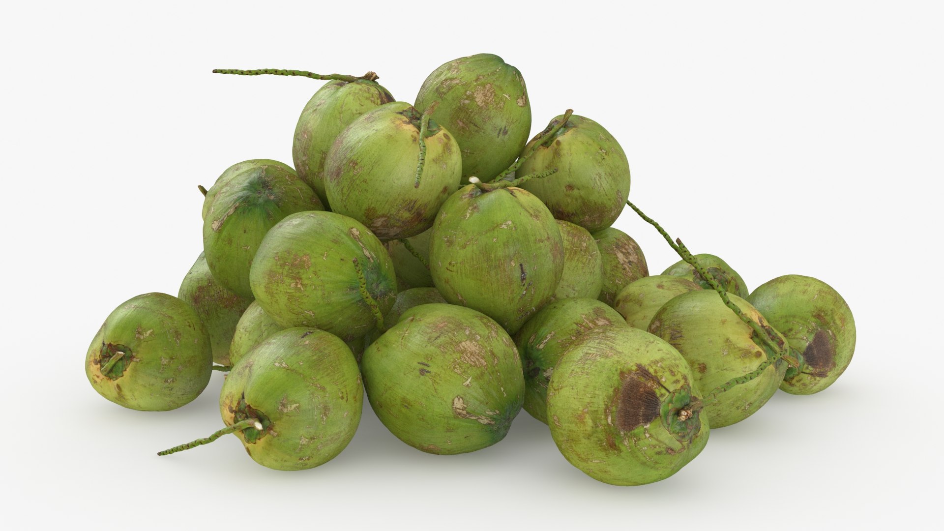 3D Pile Of Young Green Coconut - TurboSquid 2319517