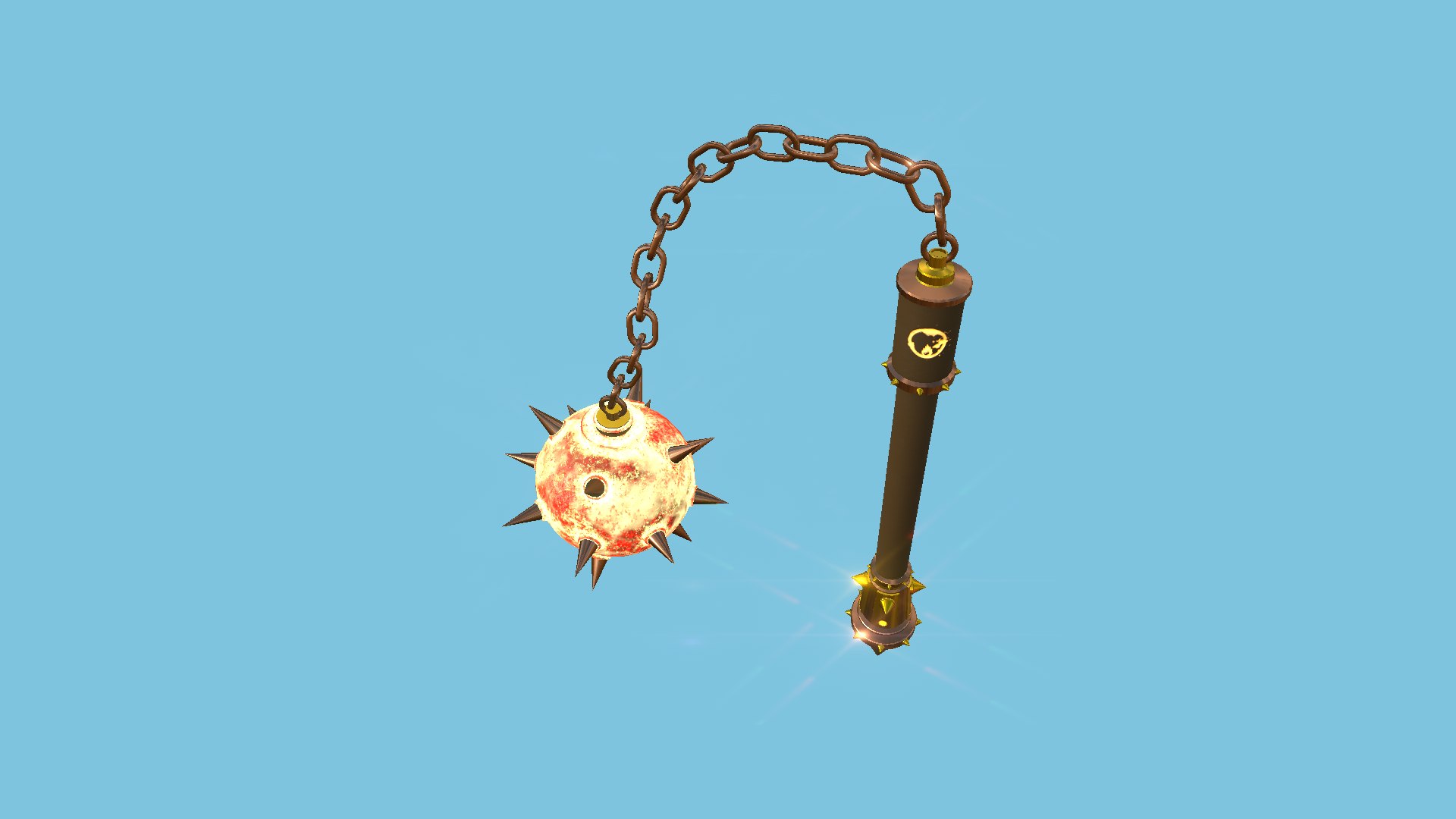 Medieval Flail 06 Fire - Character Fantasy Weaponry 3D - TurboSquid 1775294