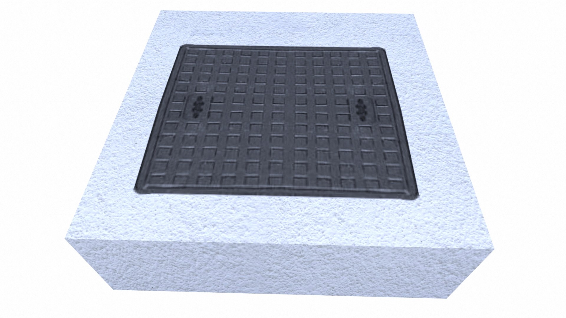 3D Concrete Manhole Box Model - TurboSquid 2343108