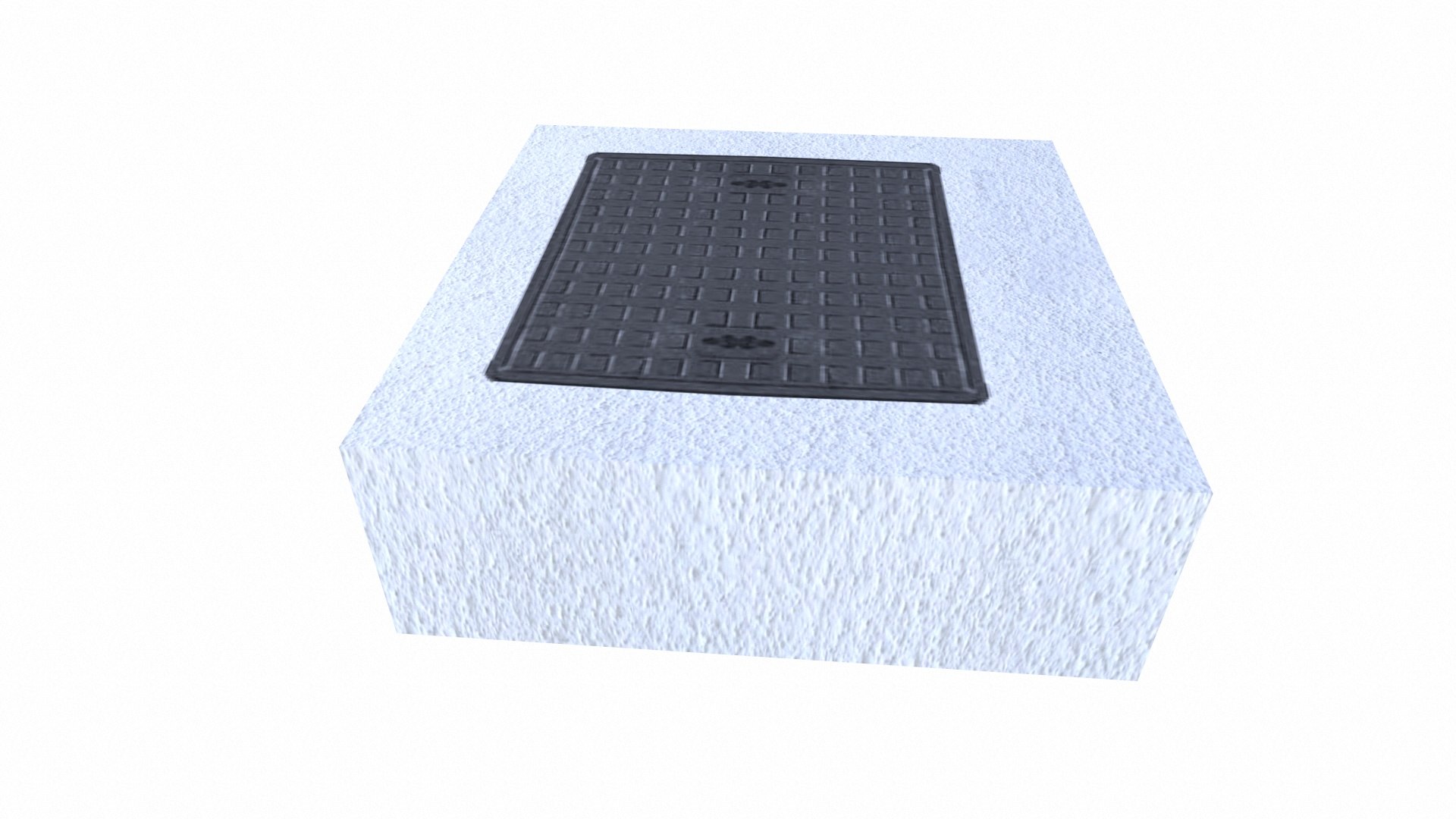 3D Concrete Manhole Box Model - TurboSquid 2343108