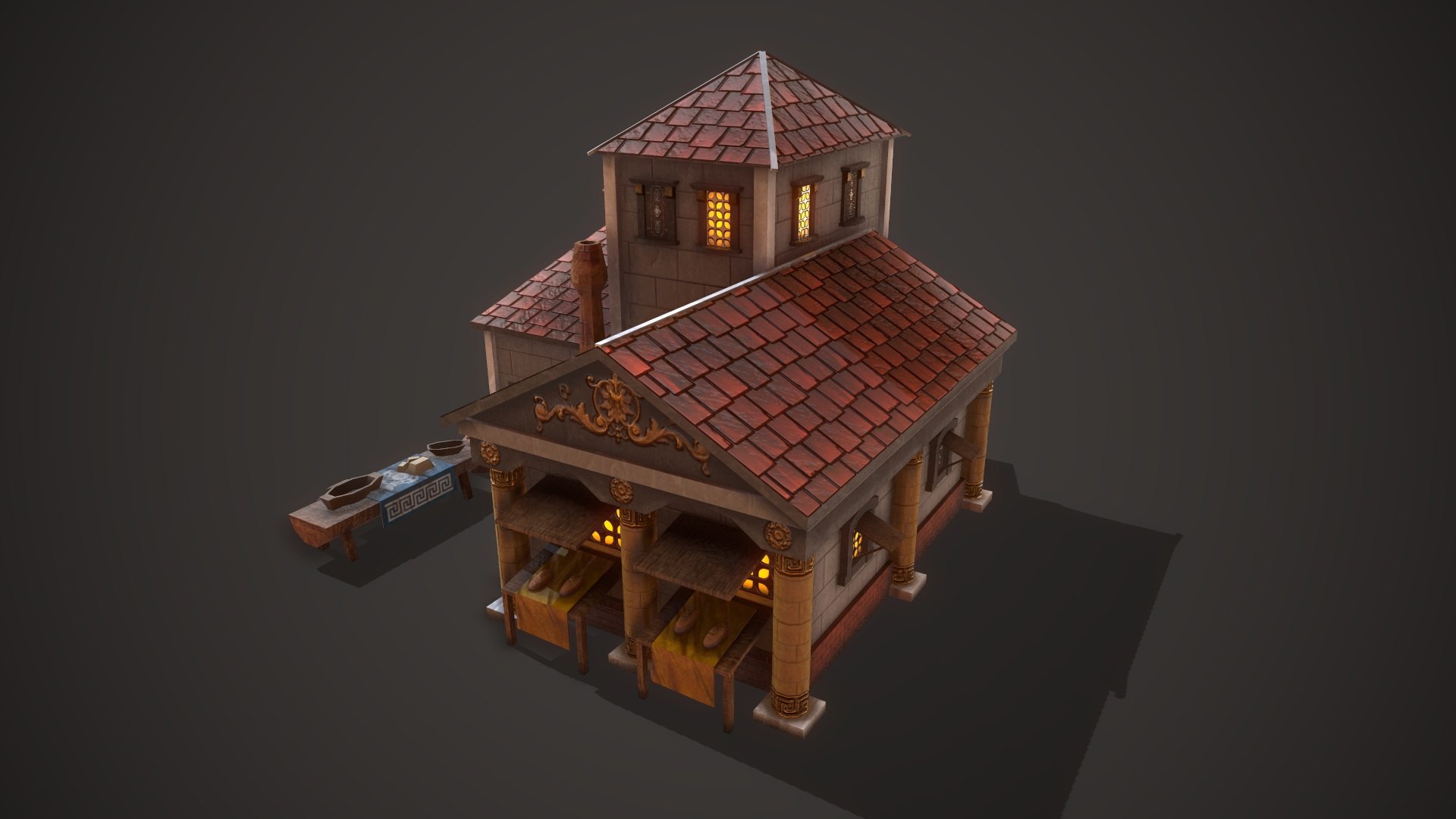 3D Ancient Bakery - TurboSquid 1655930