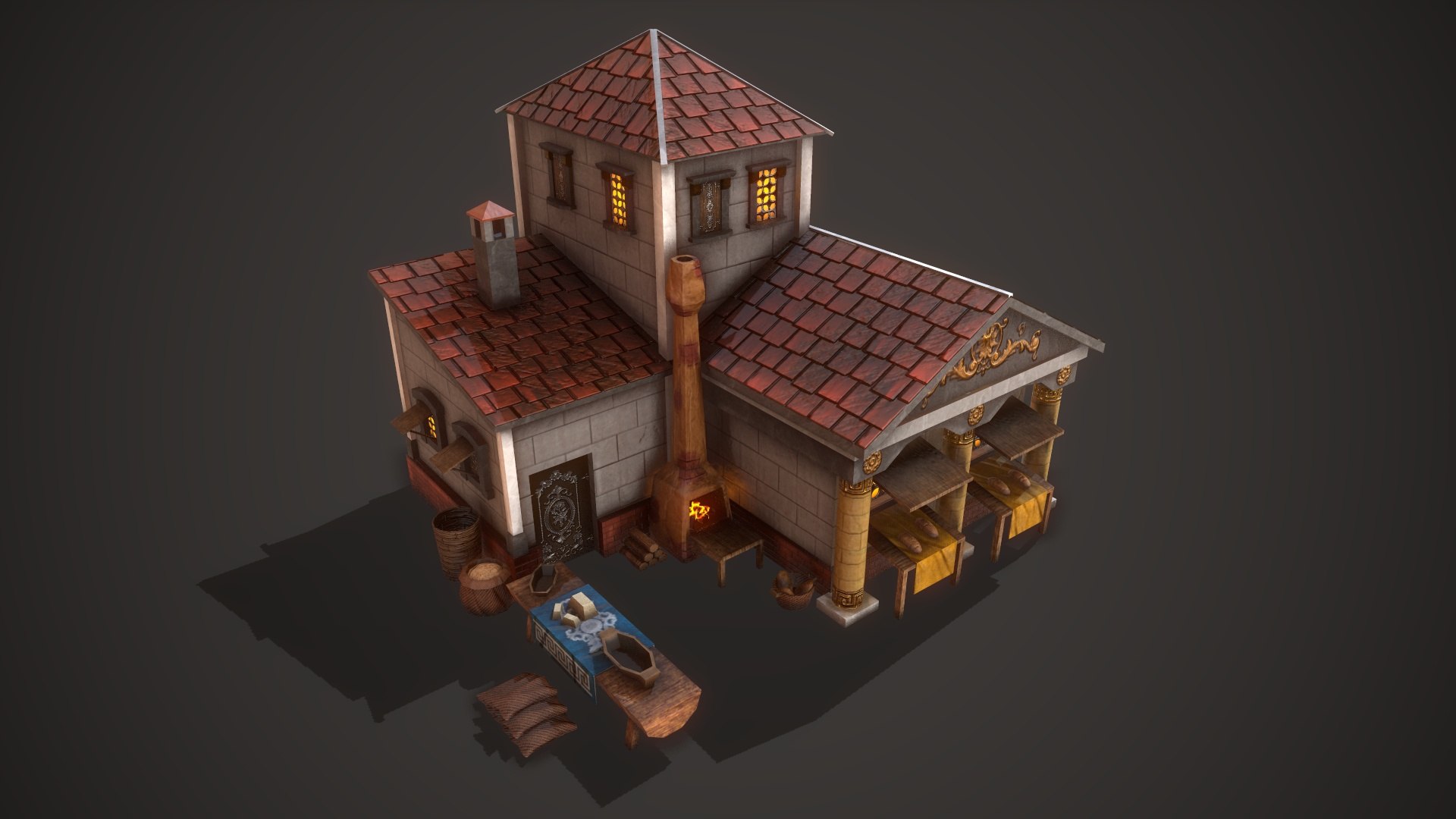 3D Ancient Bakery - TurboSquid 1655930