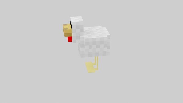 Minecraft Chicken 3D 모델 - TurboSquid 1978196
