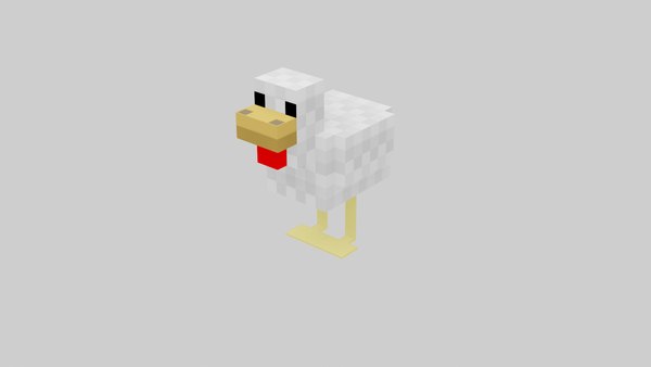 Minecraft Chicken 3D 모델 - TurboSquid 1978196