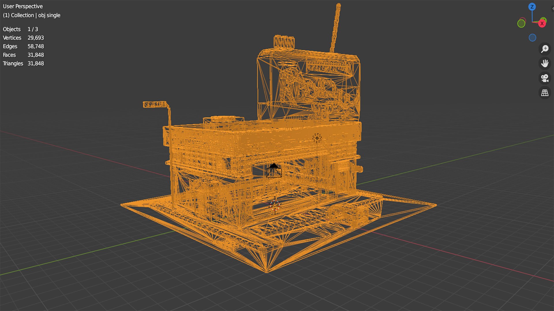 3D Voxel Retro Radio Station With Interior - TurboSquid 1761495