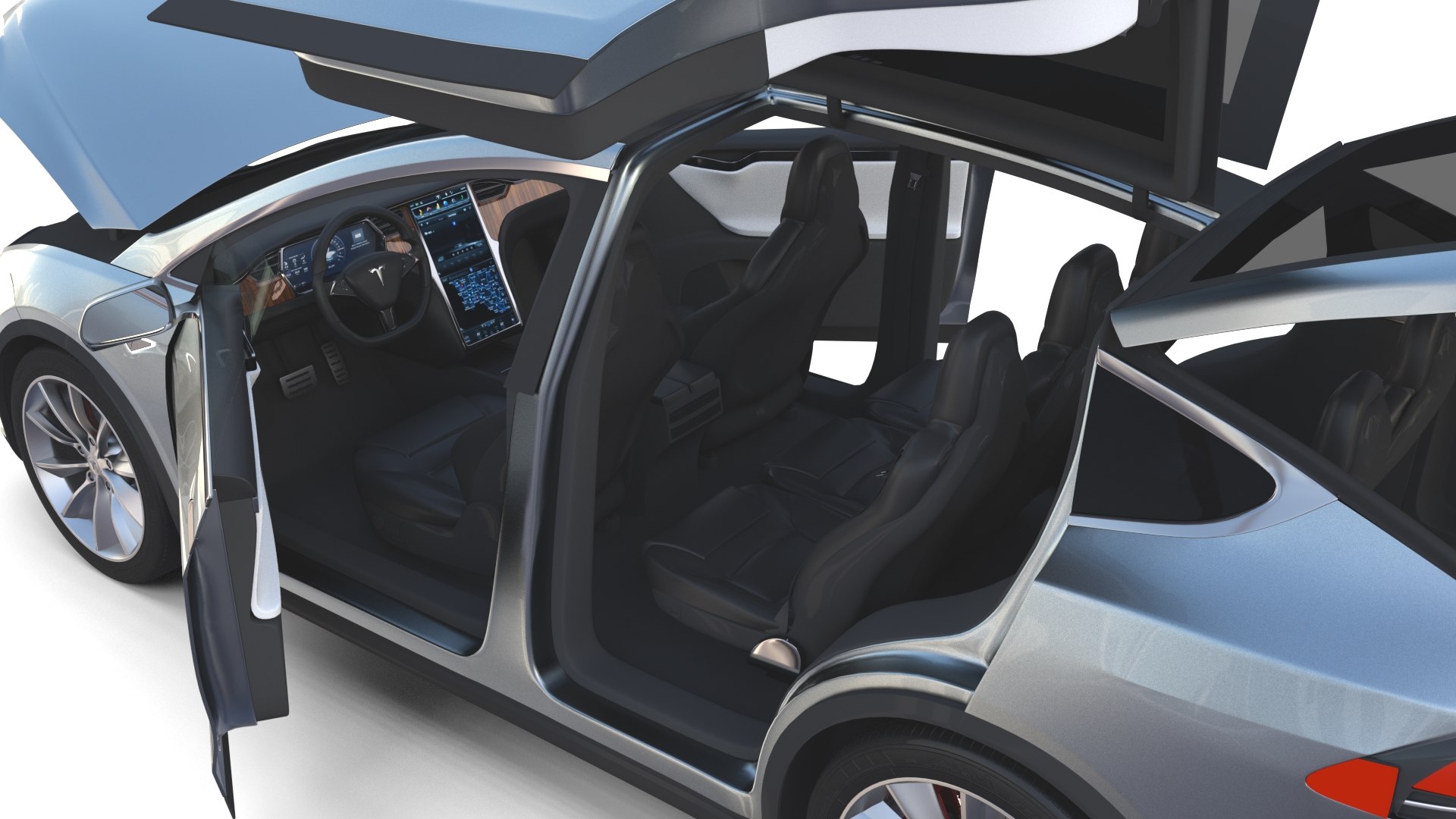Tesla X Interior Modeled Model - TurboSquid 1209129