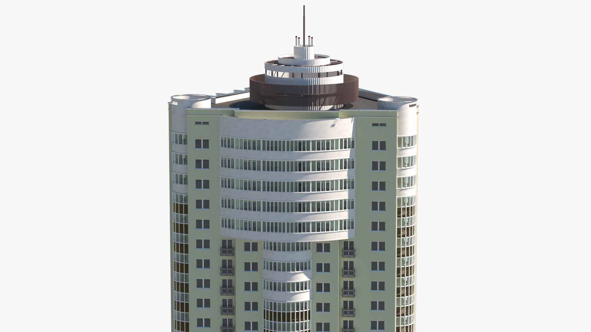 Multi-storey Residential Building 3D Model - TurboSquid 1838461