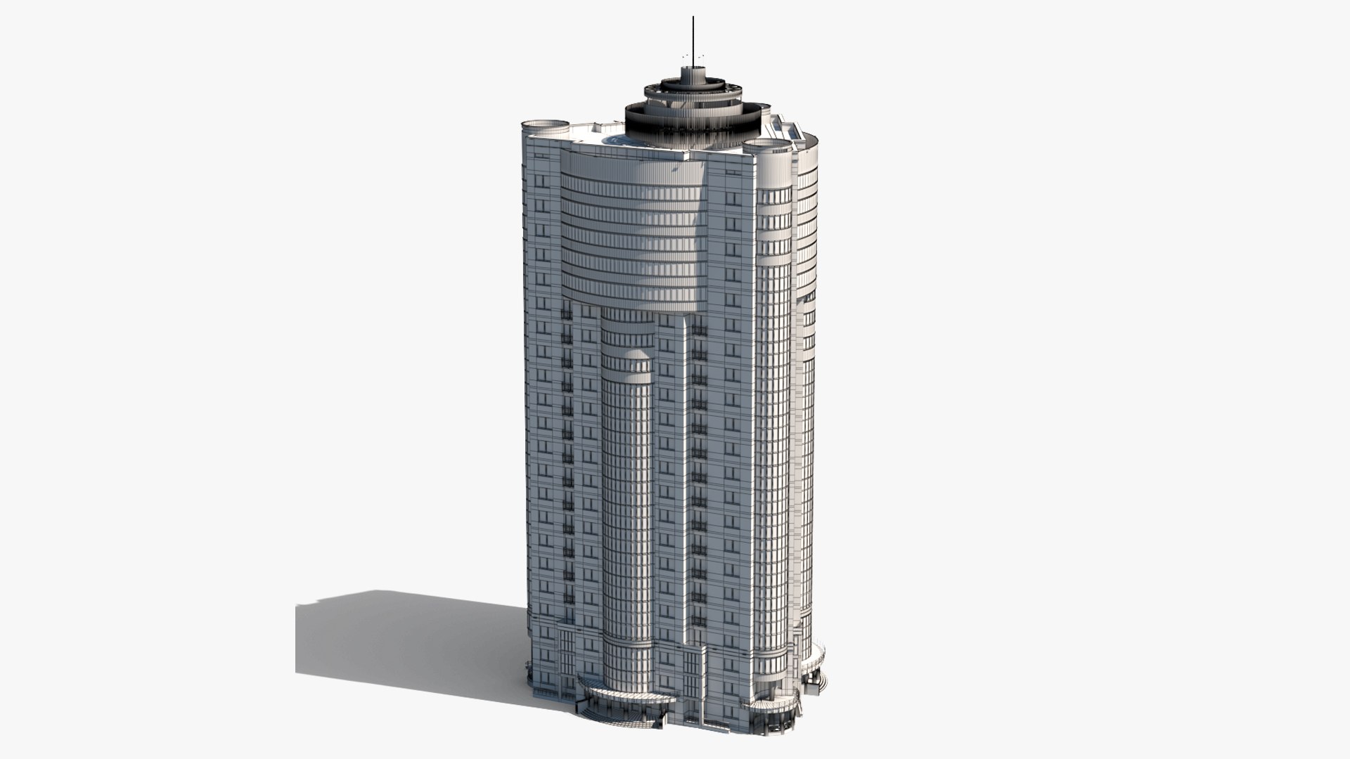 Multi-storey Residential Building 3D Model - TurboSquid 1838461