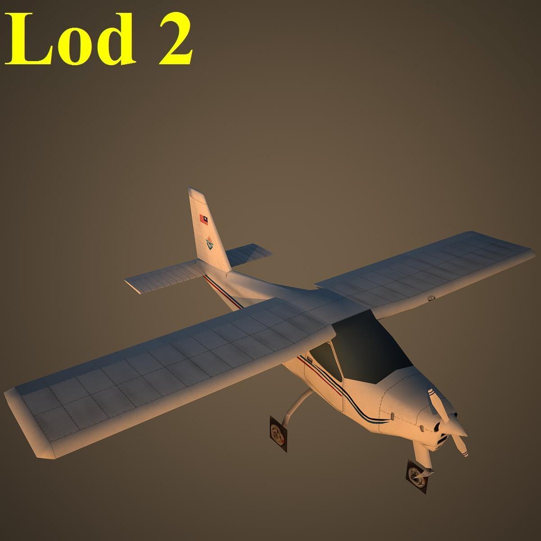 tecnam p92 cmc 3d max