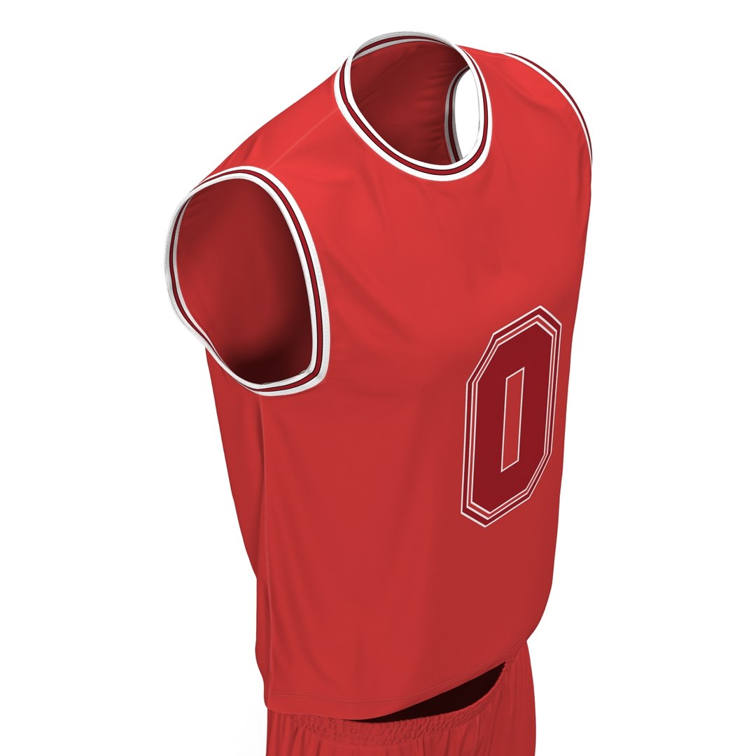 basketball uniform red 3d max