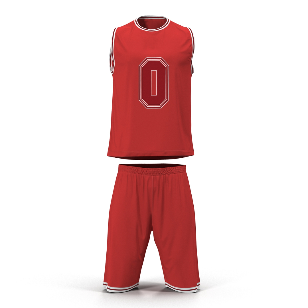 Basketball Uniform Red 3d Max