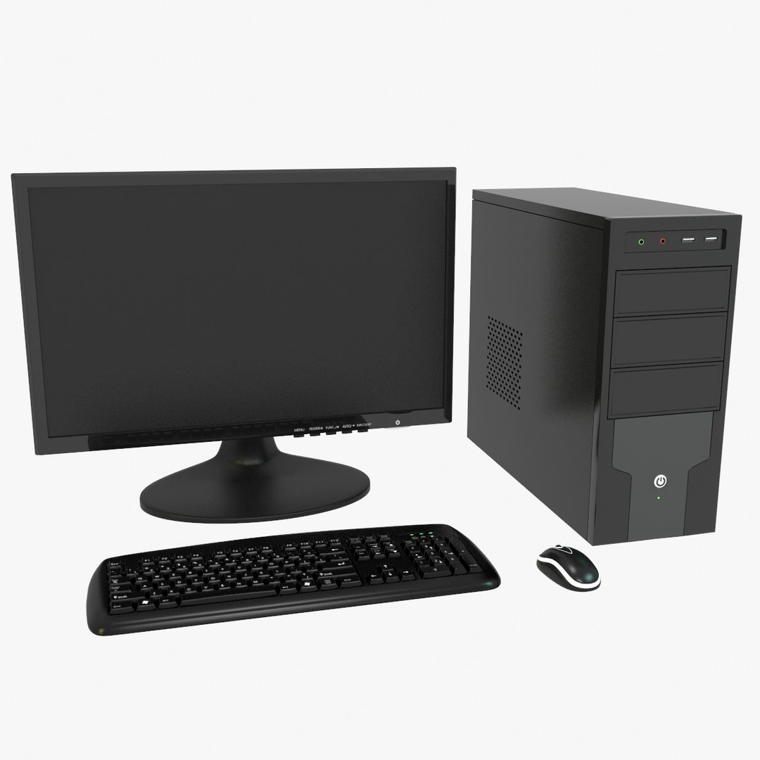 3d Model Monitor Keyboard Mouse