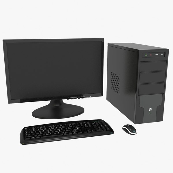 3d model monitor keyboard mouse