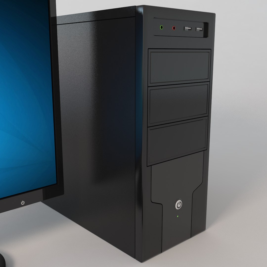 3d Model Monitor Keyboard Mouse