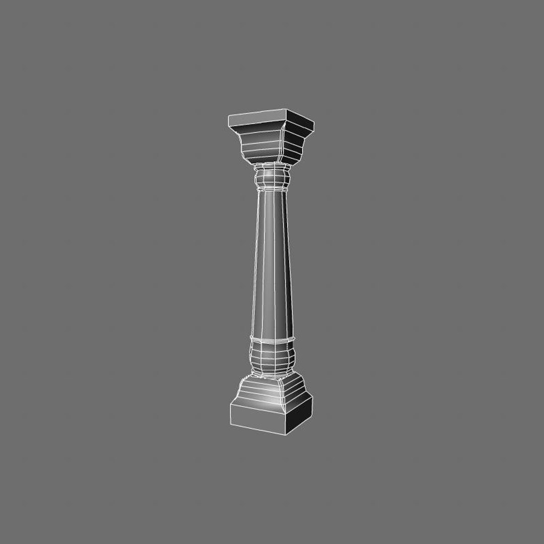 3d Obj Stone Pillar 01