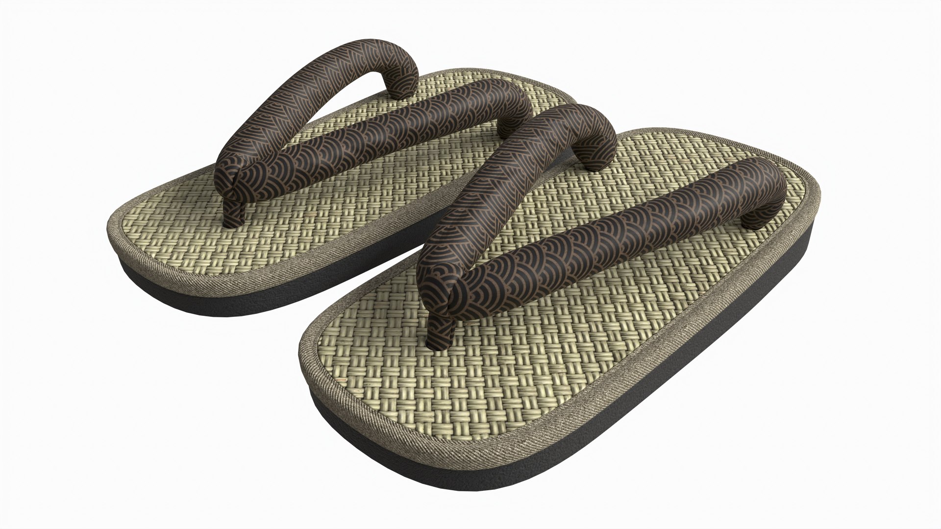 Japanese Sandals Zori 02 3D model - TurboSquid 2133125