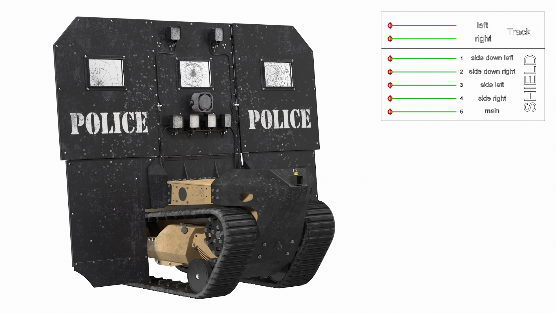3D Damaged Rbs1 Swat Bot Model - TurboSquid 1521088