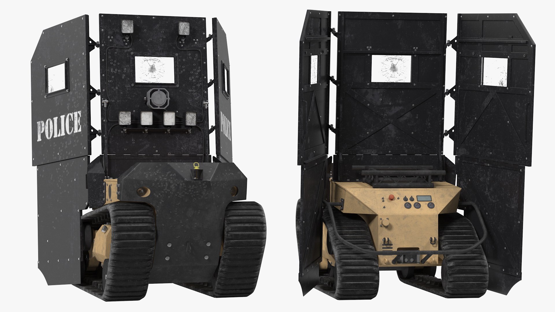 3D Damaged Rbs1 Swat Bot Model - TurboSquid 1521088