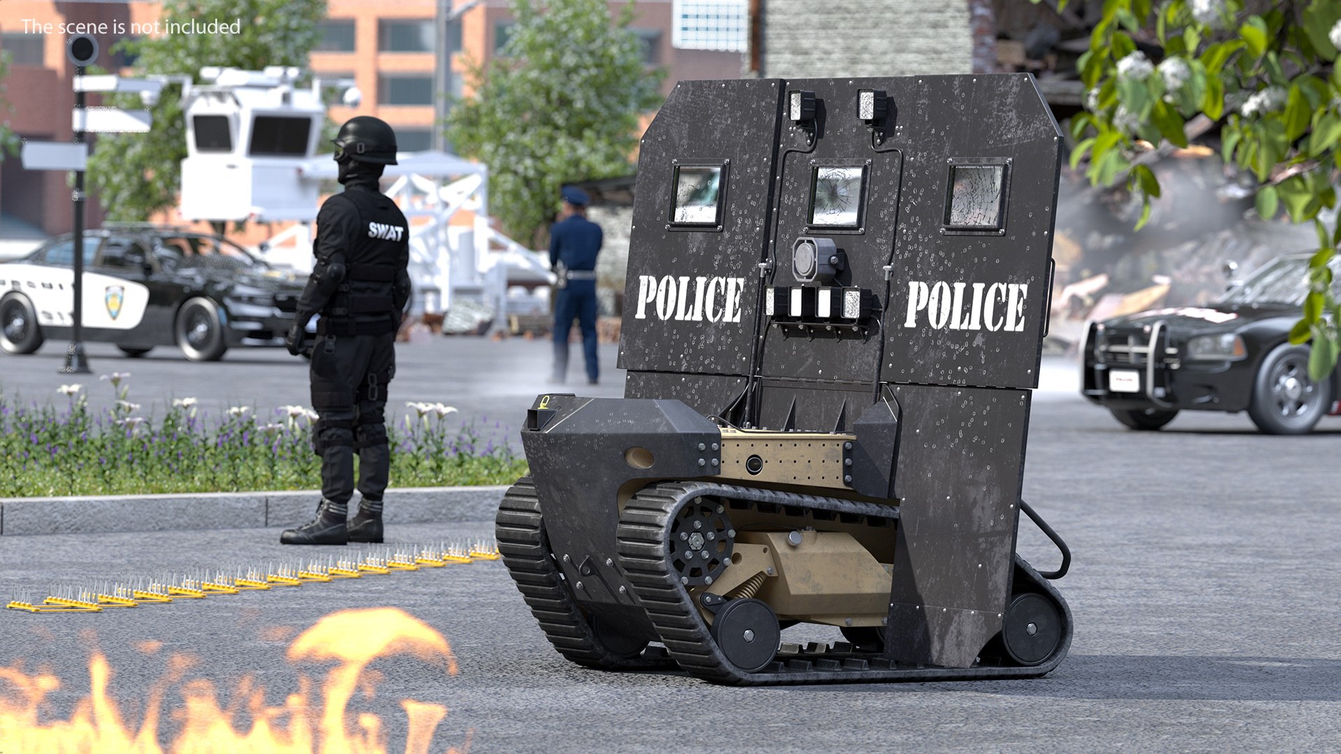 3D Damaged Rbs1 Swat Bot Model - TurboSquid 1521088