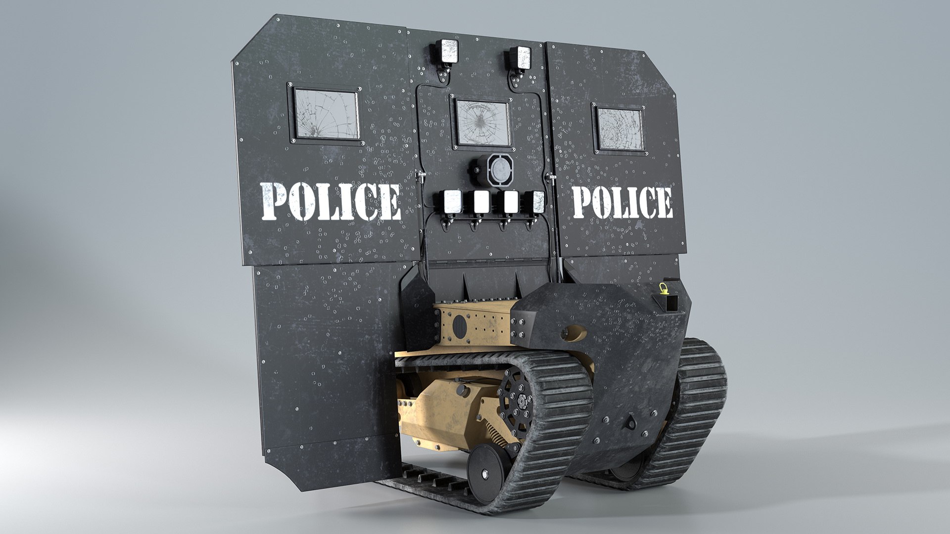 3D Damaged Rbs1 Swat Bot Model - TurboSquid 1521088