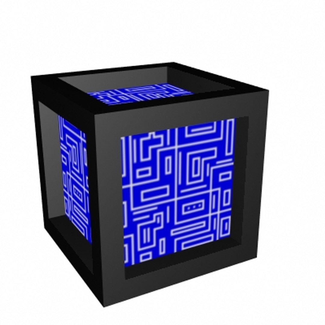 3d Model Of Cube Crate Box
