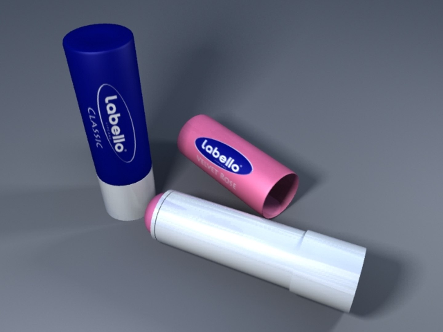 3d Model Of Labello Lipsticks