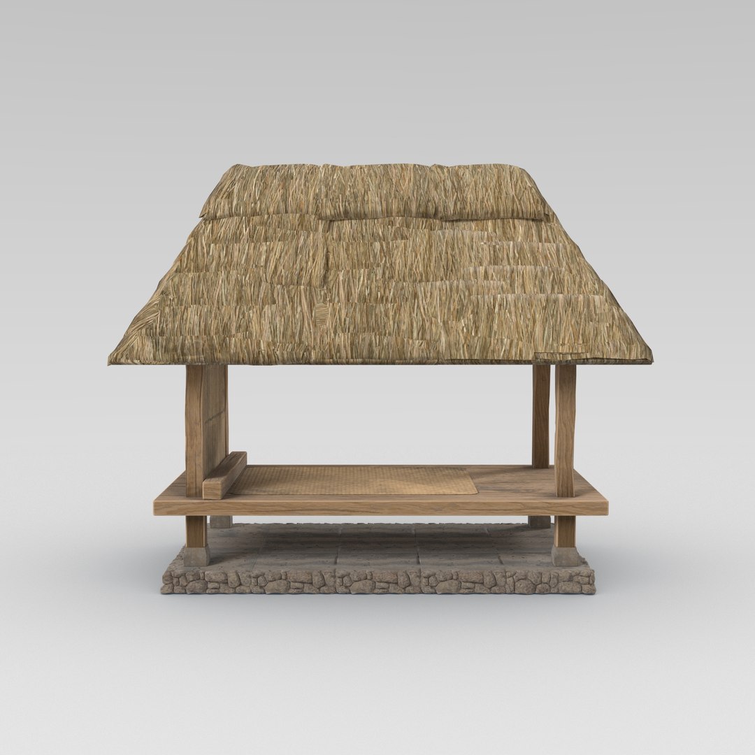 Bale Bengong Kuno A Open Pavilion Resting Hut Model - TurboSquid 2416455