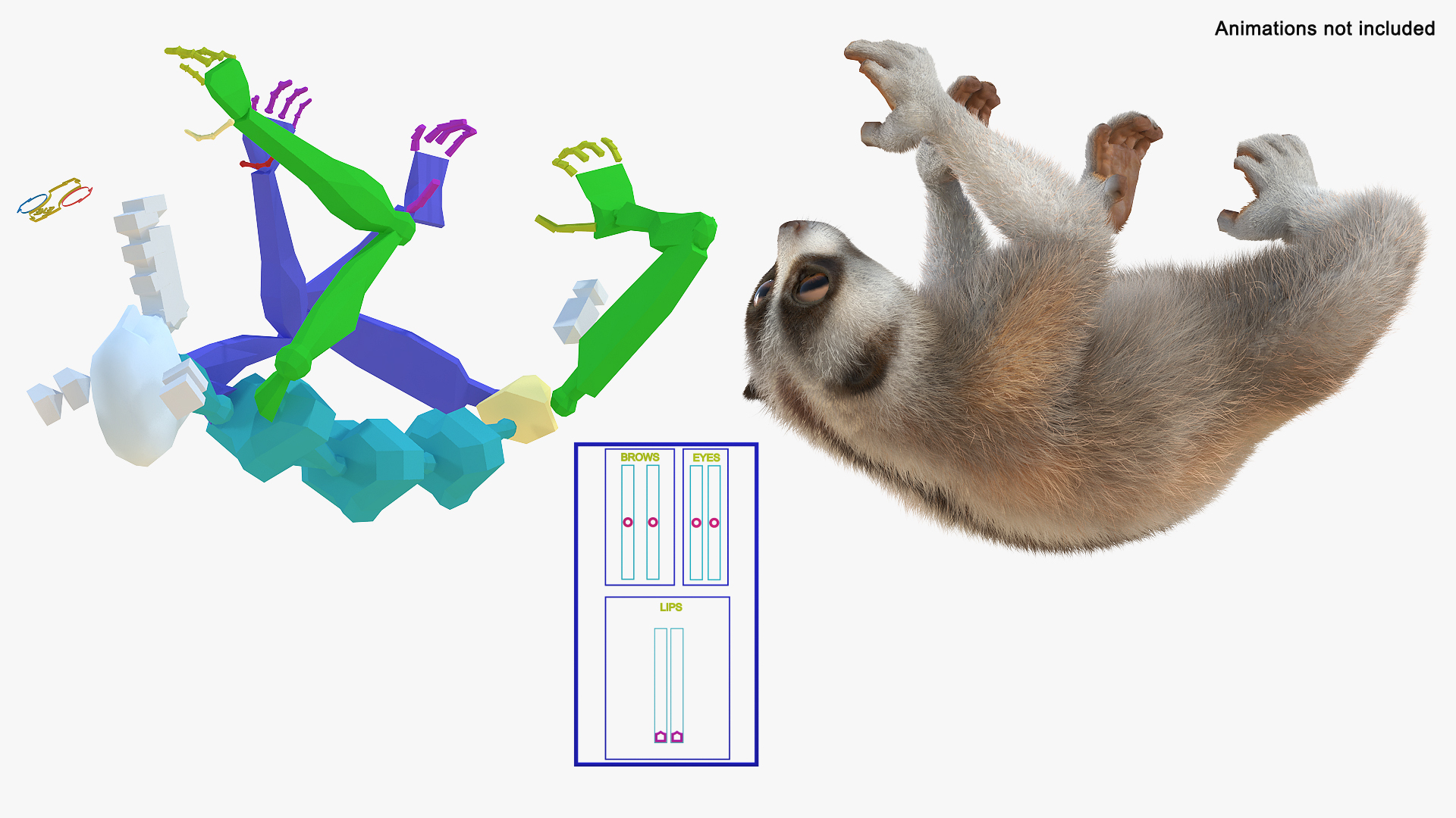 Javan Slow Loris Fur Rigged 3D Model - TurboSquid 2146606