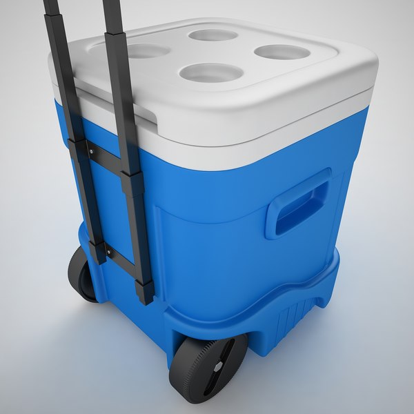 rolling cooler igloo 3d model